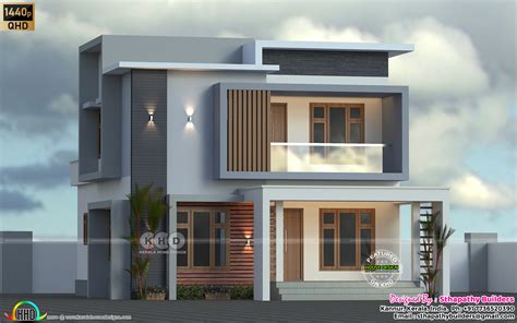 Simple Flat Roof Style Modern Home 1431 Square Feet Kerala Home