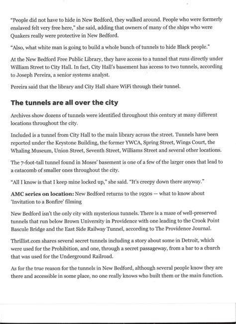 Mysterious Tunnels Exist Under Downtown New Bedford Nov 22 2022 NB