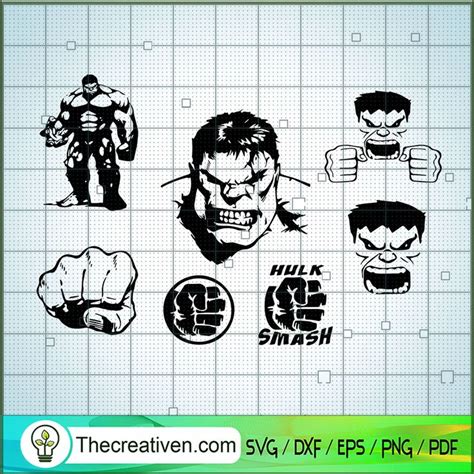 The Incredible Hulk Bundle SVG Hulk SVG Avengers SVG Premium