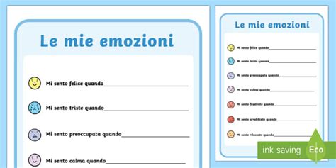 La Mia Tabella Delle Emozioni Emozioni A Scuola Primaria