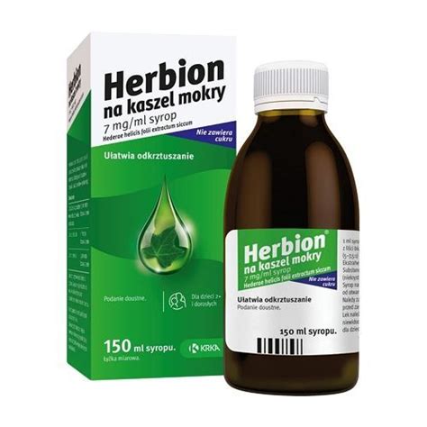 Herbion Na Kaszel Mokry Mg Ml Syrop Ml Leki Na Przezi Bienie