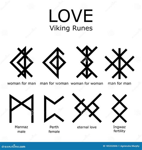 Love Viking Runes Vector Set Bind Runes And Runnic Sript