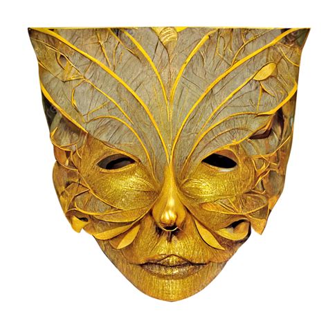 Happy Carnival Festive Concept Gold Mask For Mardi Gras Mask Carnival