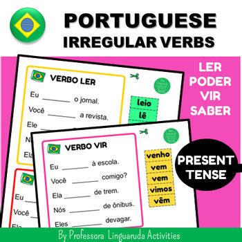 Portugu S Verbos Irregulares Brazilian Portuguese Language Worksheet