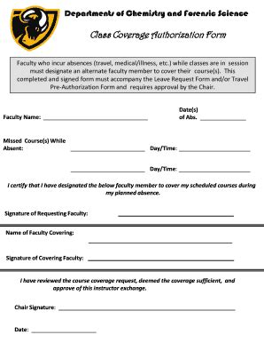 Fillable Online Departments Of Chemistry And Forensic Science Fax Email