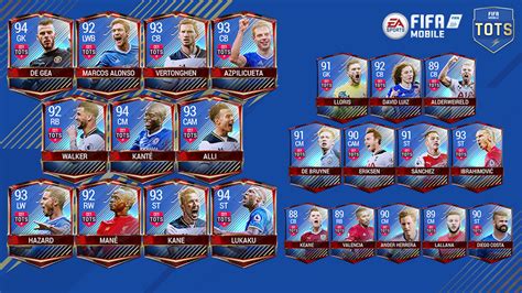 FIFA Mobile Team Of The Season Premier League FIFPlay