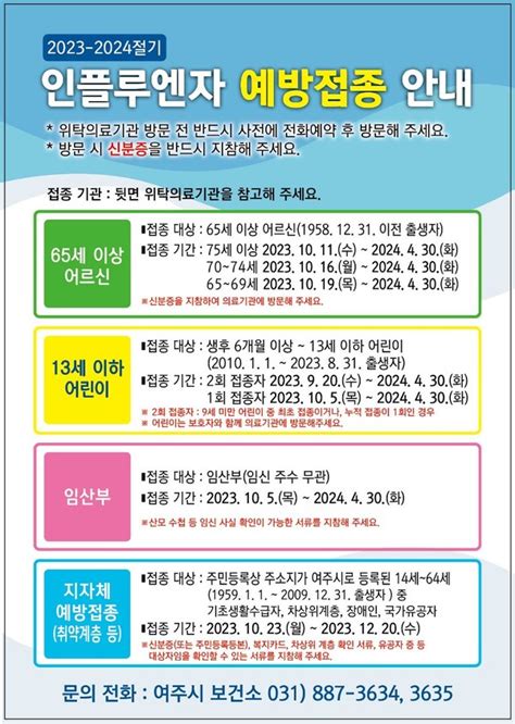 2023 2024절기 인플루엔자 독감 예방접종 순차적 실시 서울뉴스통신