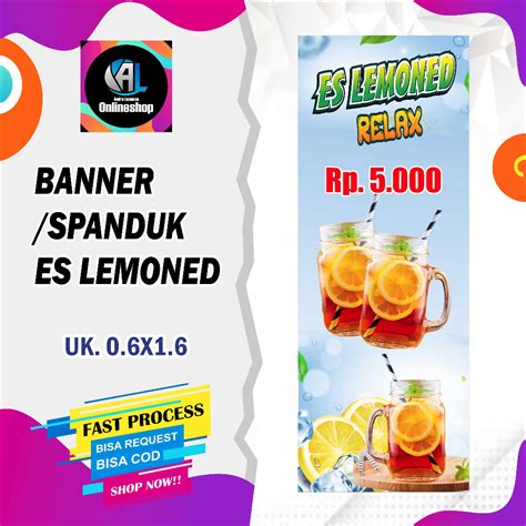 Jual Spanduk Banner Minuman Viral Es Lemoned Relax Shopee Indonesia