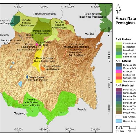 Áreas naturales protegidas del estado de Morelos Fuente Elaboración