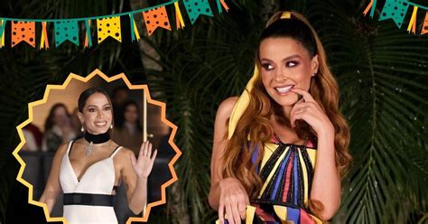 Maiara Valoriza Cintura Em Vestido Junino Curto Colorido E Anitta Faz