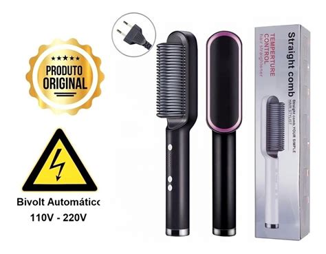 Escova Alisadora De Cabelo Ânion Hair 3 Em 1 Profissional