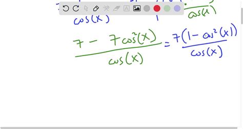 solved verify the identity by converting the left side into sines and cosines simplify at