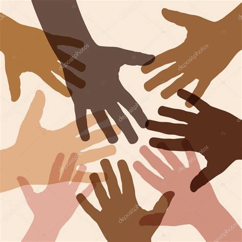 No al racismo Detener el racismo y la discriminación Un apretón de