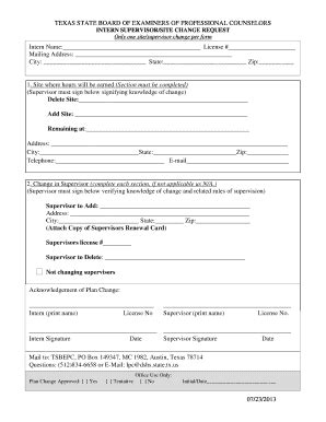 Fillable Online Dshs Texas TEXAS STATE BOARD OF EXAMINERS OF