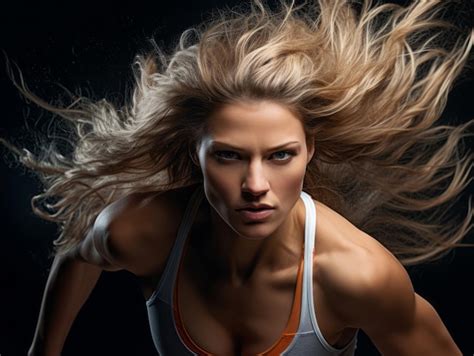 Premium Photo Dynamic Photograph Of Female Athlete