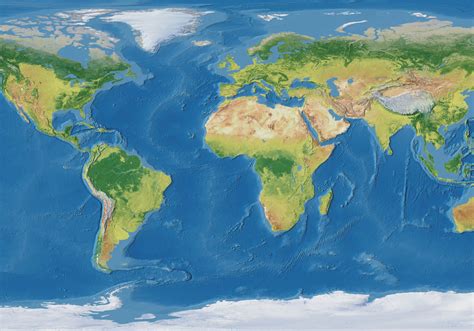 Geographic Realistic World Map 3d Mural Wallpaper TenStickers