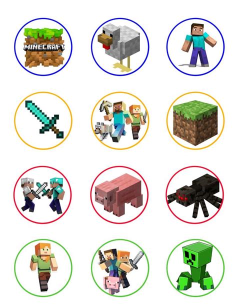 Minecraft Edible Cupcake Toppers