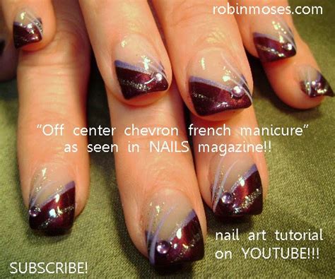 Nail Art By Robin Moses Chevron Nails Chevron French Chevron Mani
