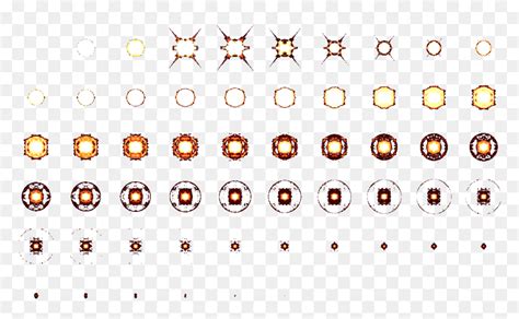 Pixel Art Explosion Sprite Sheet