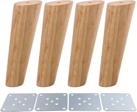 BQLZR Lot de 4 pieds de canapé darmoire ou de meubles couleur bois