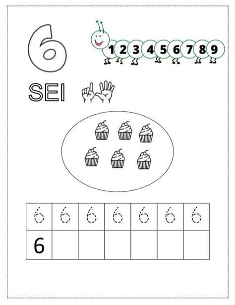 Schede Di Pregrafismo Dei Numeri Da 1 A 9 Da Colorare E Stampare GBR