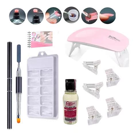 Kit Poligel Polygel Molde F1 Pincel Duplo Cabine Mini Sun MercadoLivre