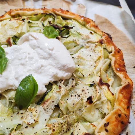 Tarte Rustique Courgettes Pesto Burrata Grignotine