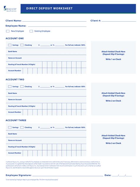 Direct Deposit Worksheet Fill Out Sign Online Dochub