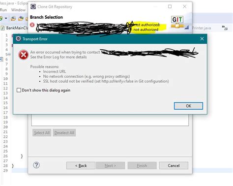 getting not authorized error in eclipse while trying to clone a git repository using github