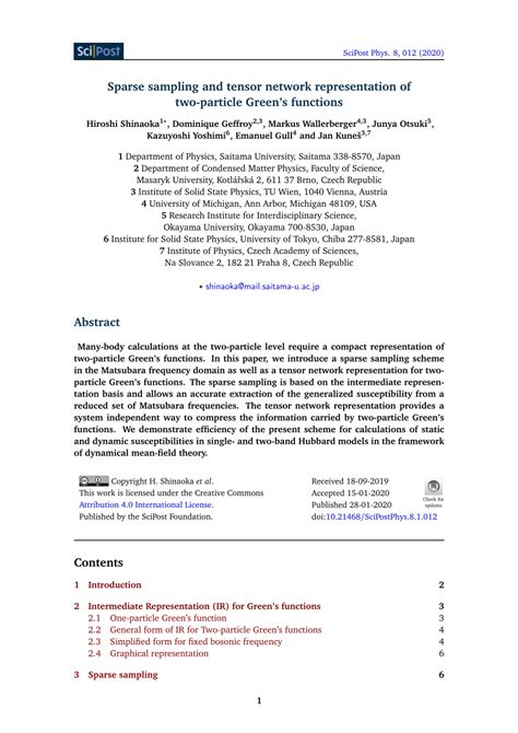 pdf sparse sampling and tensor network representation of two particle green s functions