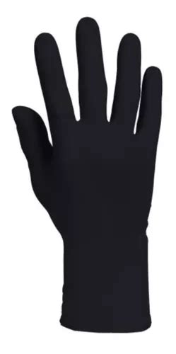 Luvas descartáveis antiderrapantes NP cor preto tamanho GG de nitrilo