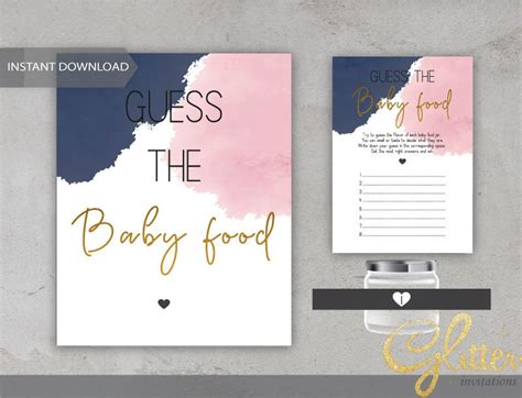 Navy Blue And Blush Pink Gender Reveal Shower Twins Shower Etsy