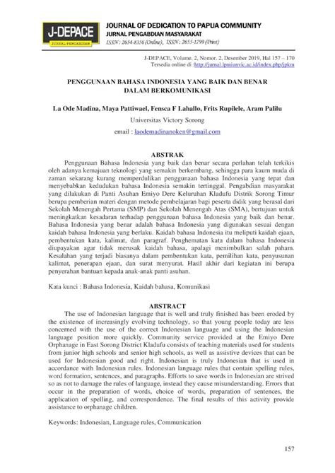 PDF PENGGUNAAN BAHASA INDONESIA YANG BAIK DAN BENAR DOKUMEN TIPS