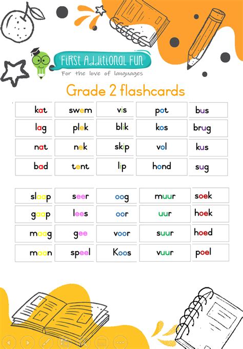 Grade Afrikaans Words