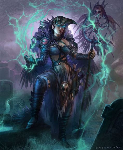 Female Necromancer By Jubjubjedi On Deviantart Necromancer Fantasy