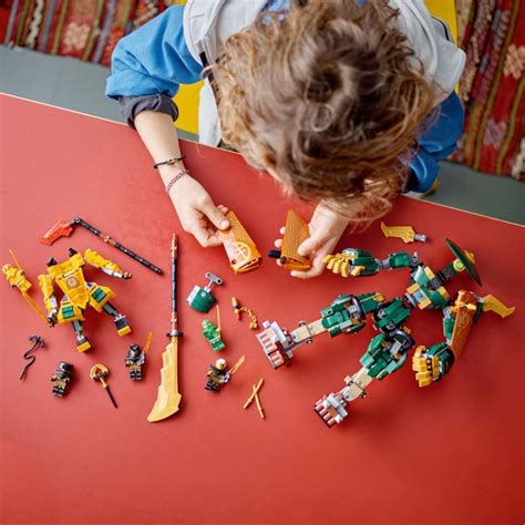 LEGO NINJAGO 71794 Lloyds Und Arins Training Mechs Set Smyths Toys