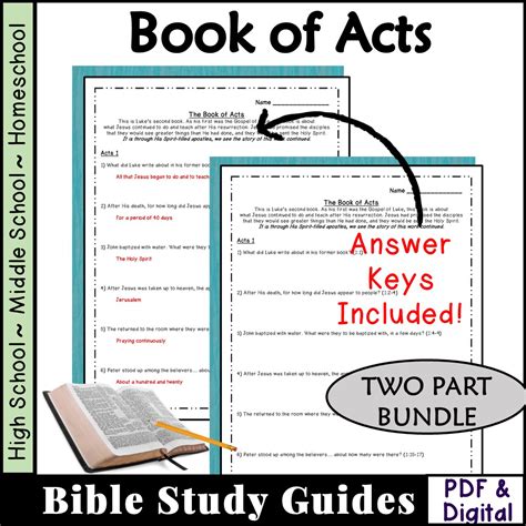 Book Of Acts Bible Study Questions 2 Part Made By Teachers