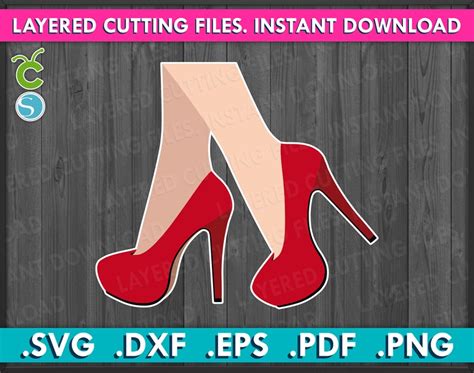 High Heels Svg Realistic High Heels Svg Red Bottom Stiletto Etsy