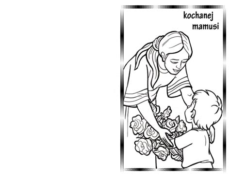 Kolorowanka Laurka na Dzień Matki