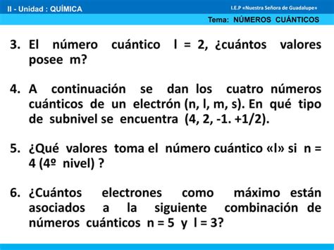 Ejercicios números cuánticos PPT