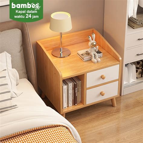 Jual Meja Nakas Kayu Meja Samping Sederhana Kamar Tidur Minimalis