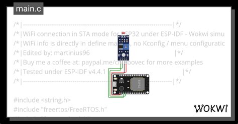 ESP IDF WiFi Connection For ESP32 In STA Mode Copy Wokwi ESP32 STM32