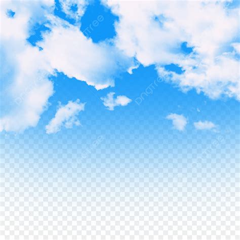 Beau Ciel Bleu Sur Fond Transparent PNG Ciel Nuages Ciel Bleu