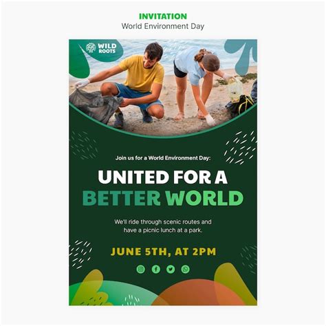 Plantilla de invitación de evento para la celebración del día mundial