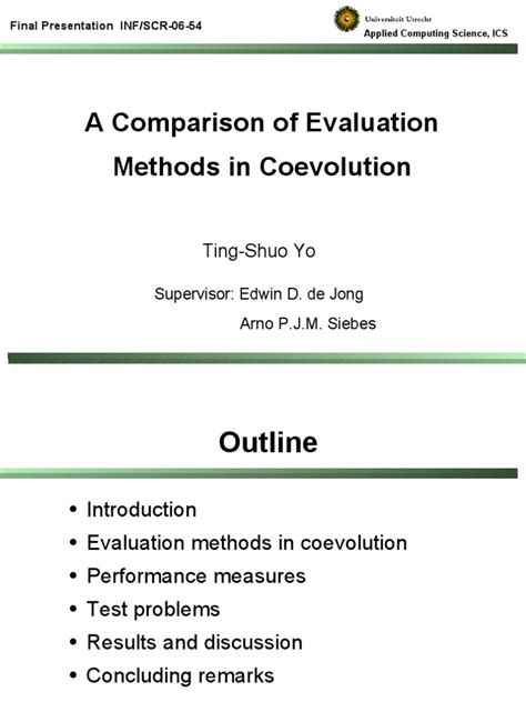 a comparison of evaluation methods in coevolution 20070921 pdf genetic algorithm