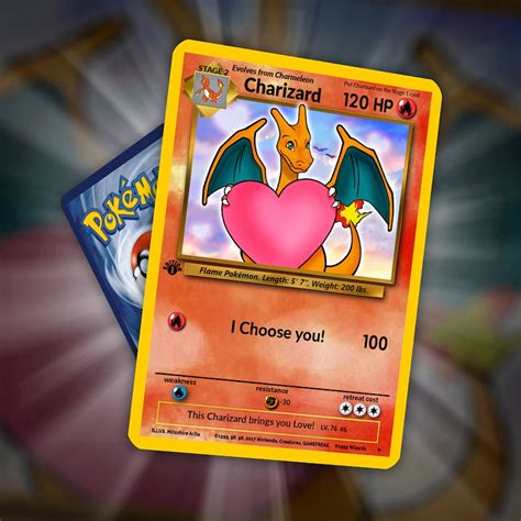 Love Charizard Card Custom Made Etsy