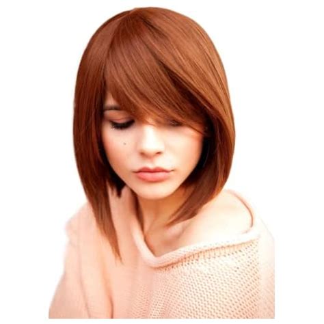 Prettyland Damen Braune Kurze Perücke Alltag Bob Stufe Glatt Alltag wie