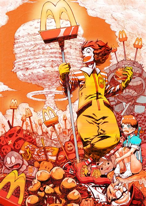 Doraemon Ronald Mcdonald Colonel Sanders Pon De Lion Wendy And 1 More Mcdonalds And 6