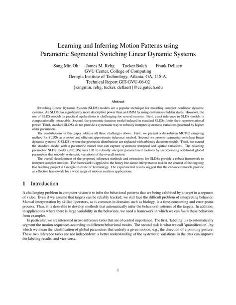 pdf learning and inferring motion patterns using parametric segmental switching linear dynamic