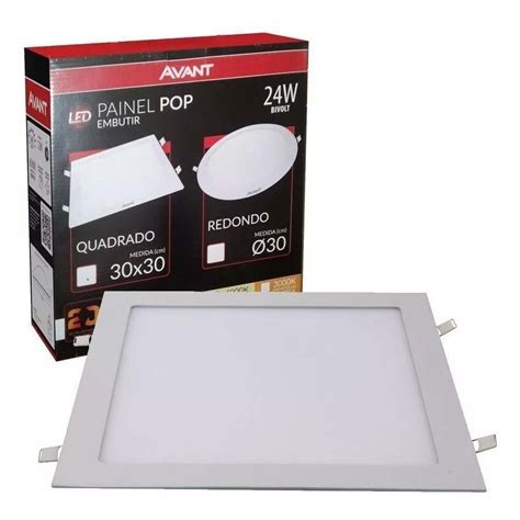 Kit Plafon Led Quadrado X Embutir W K Avant Danieleletro